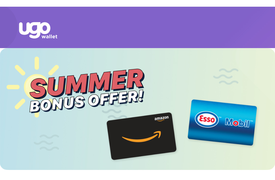 Get up to $250 in bonus e-gift card value with the UGO wallet Summer ...