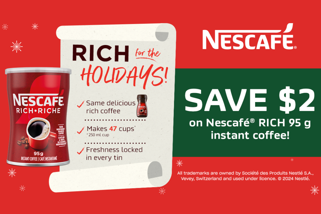 Save $2 on Nescafé Instant Coffee – Perfect for the Holidays! - webSaver.ca